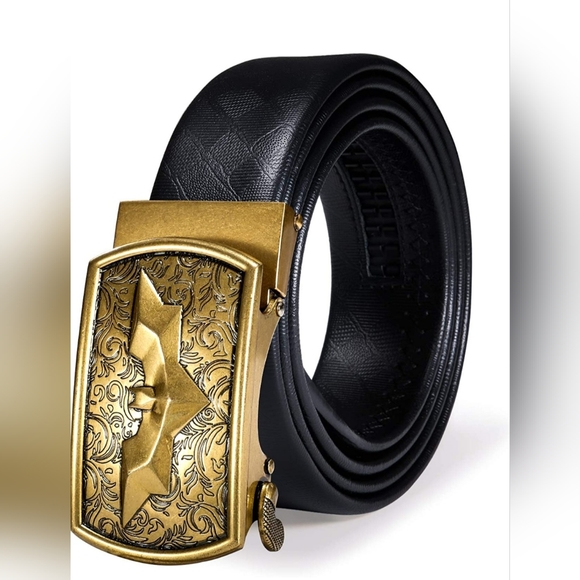 Accessories | New Batman Bat Belt Buckle And Black Leather Belt | Poshmark